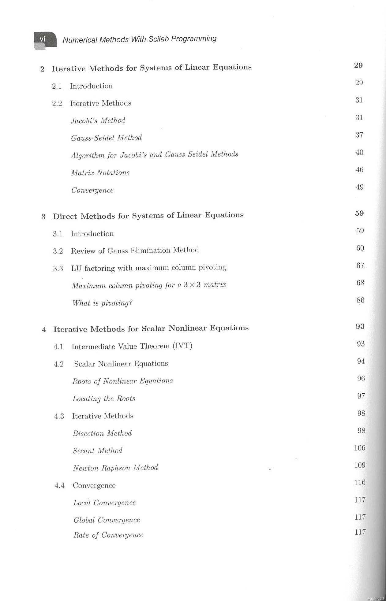 NUMERICAL METHODS WITH SCILAB PROGRAMMING Numerical Methods Book For